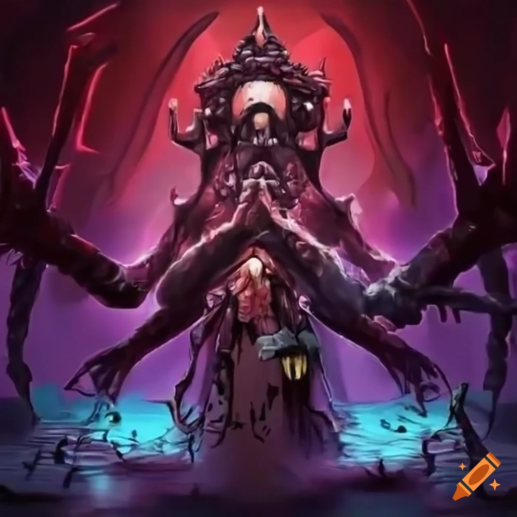 Final boss fleshy machine ai from meathook game on Craiyon