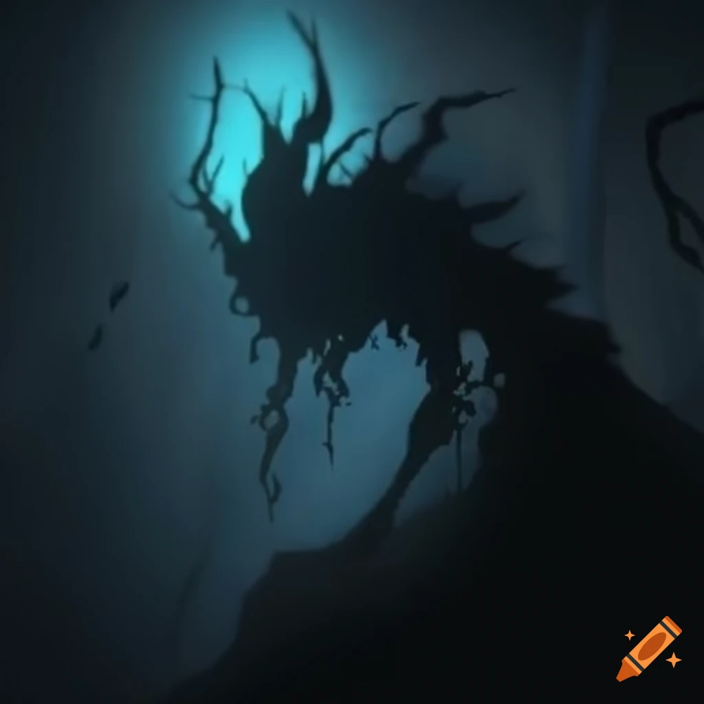 Ethereal shadow wisp in a dark area on Craiyon