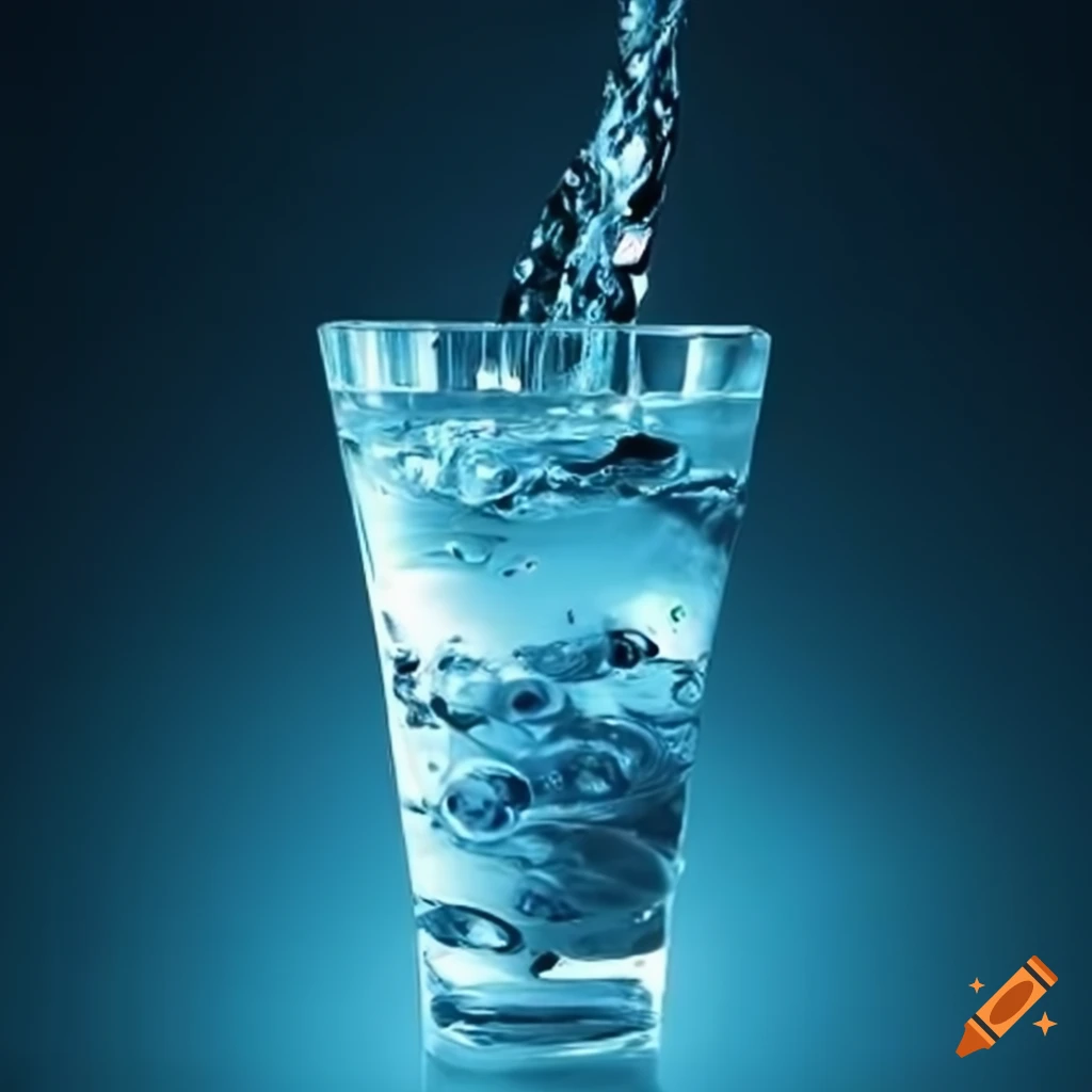 Dynamic and vortexed water for good health on Craiyon