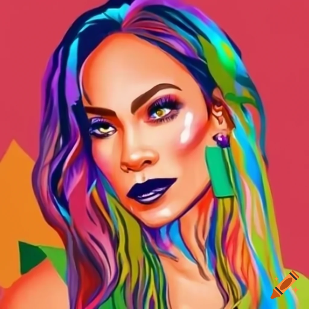 Anime drawing of a beautiful woman with features resembling Jennifer ...