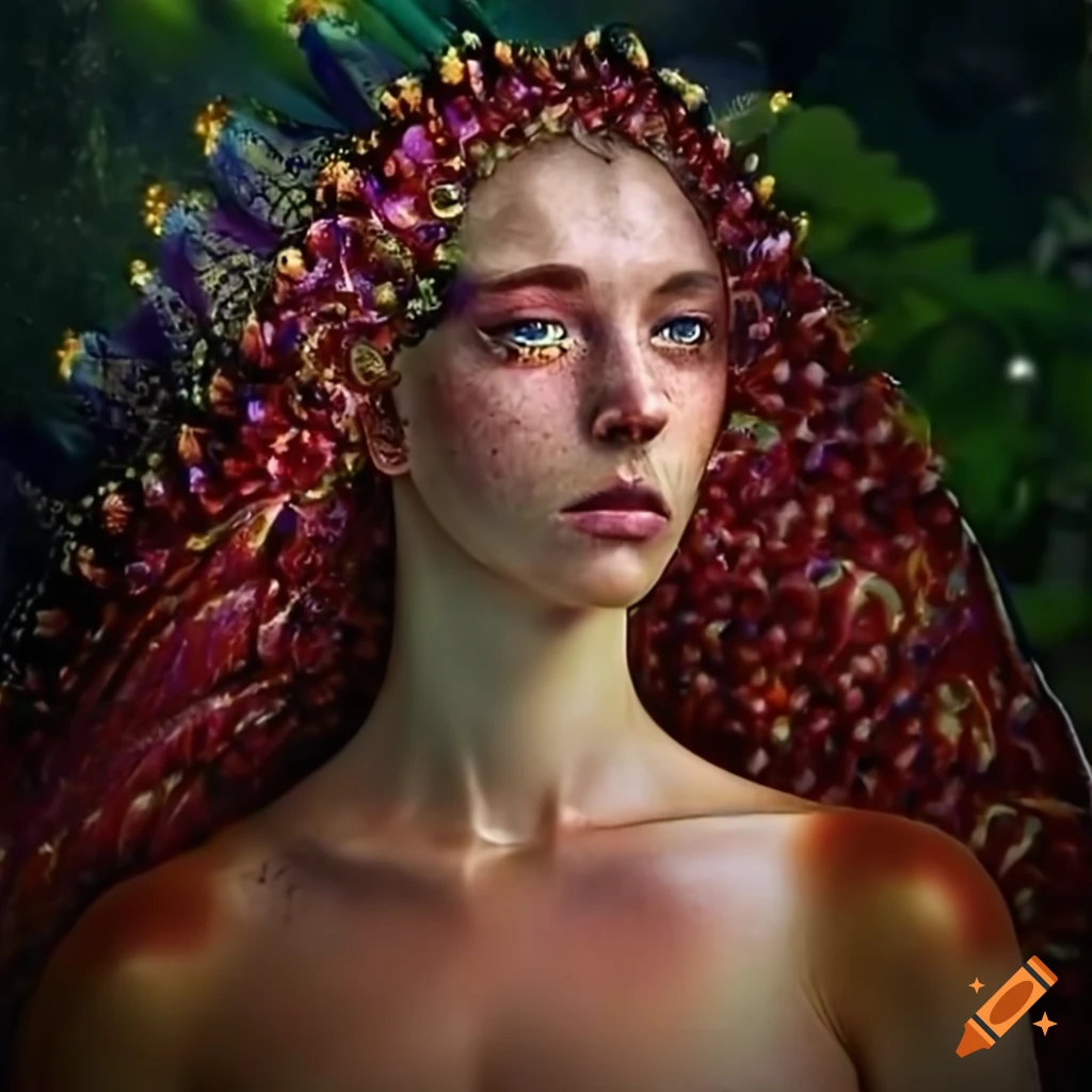 Closeup of high definition portrait view on Craiyon