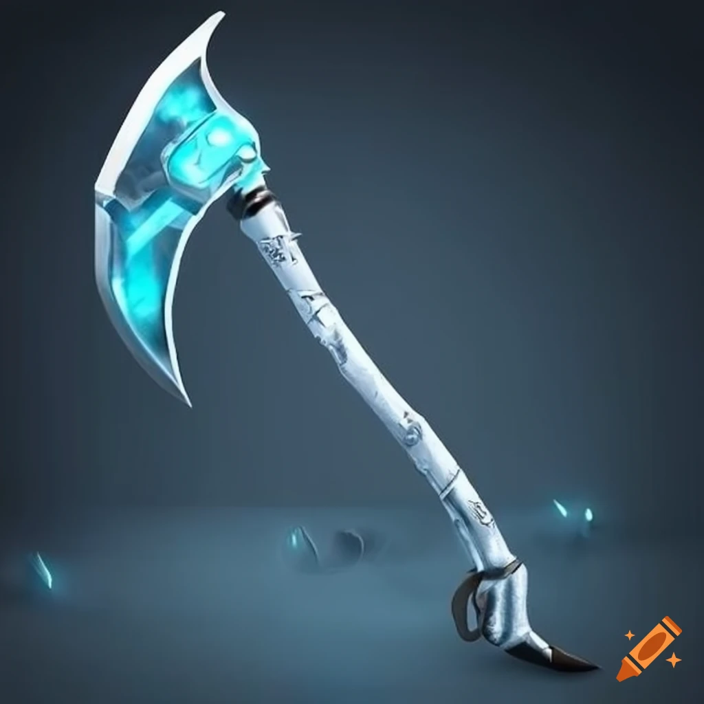 Futuristic ice hook axe on Craiyon