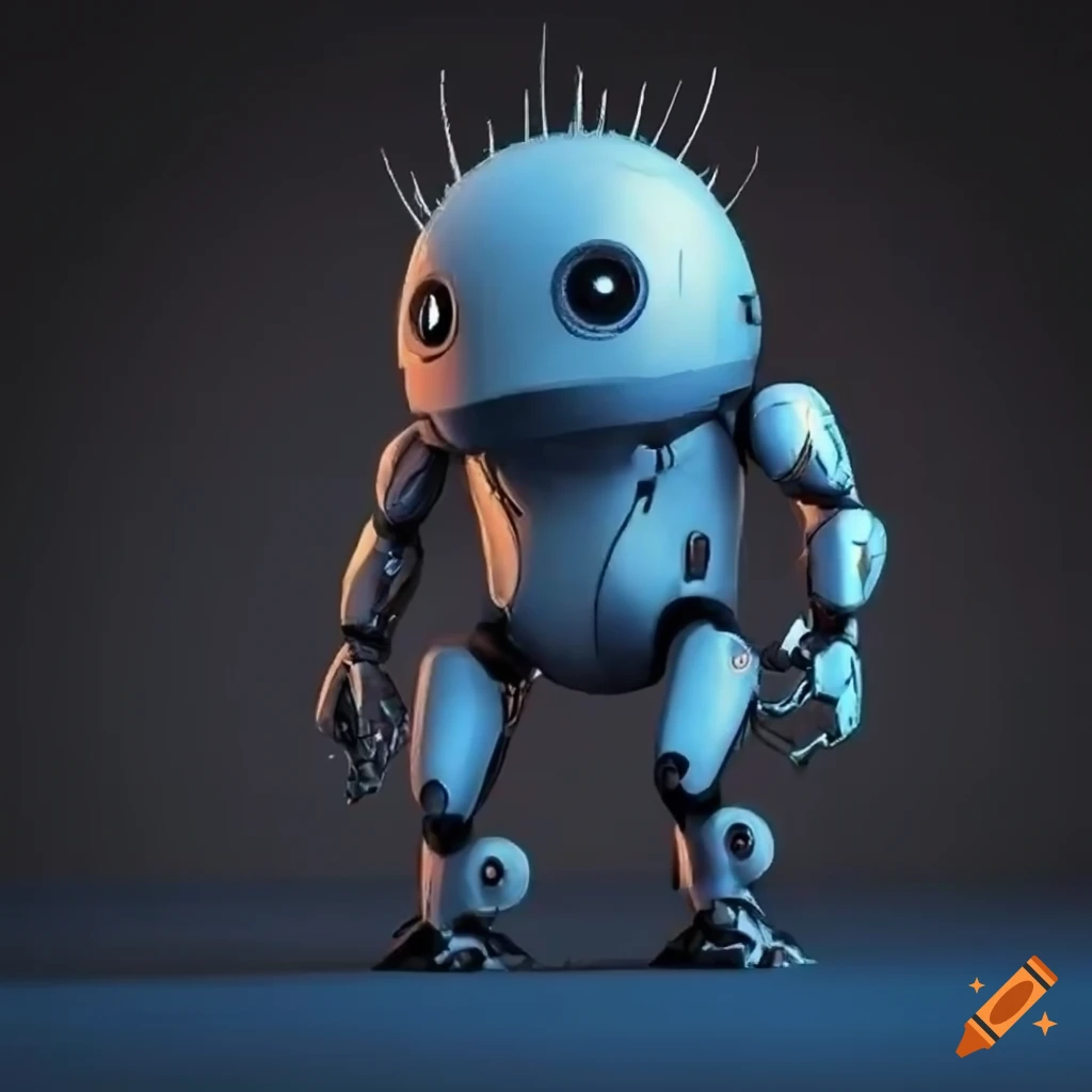 3d robot creature in a futuristic video game on Craiyon