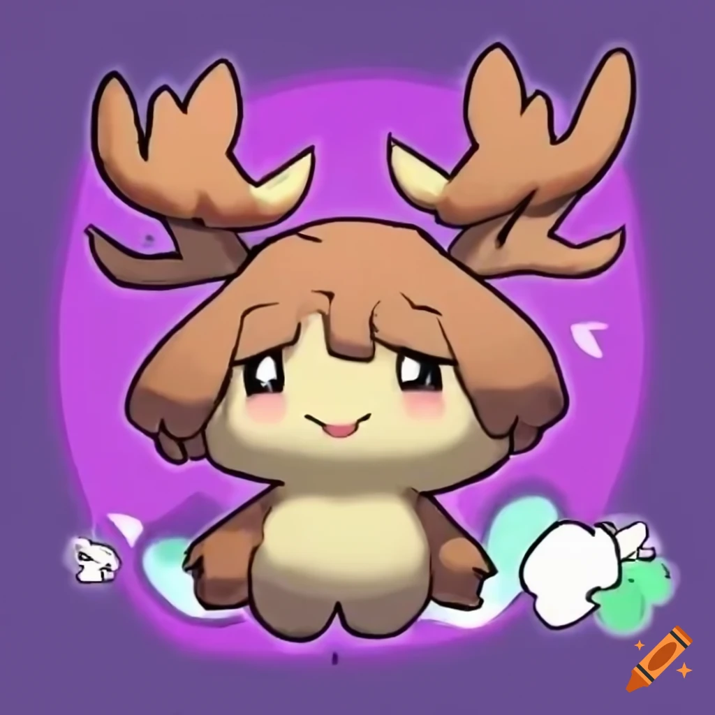 Chibi moose pokemon with a fluffy appearance on Craiyon