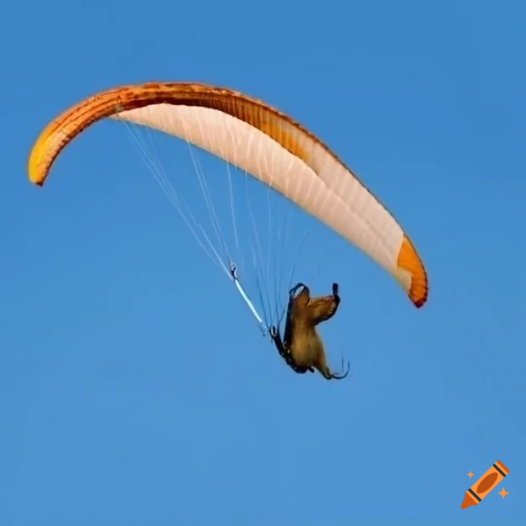 Squirrel paragliding across the alps on Craiyon