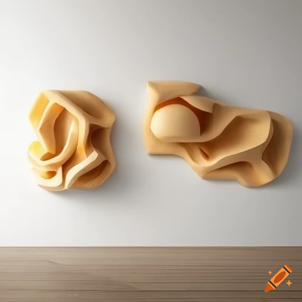 Modular organic wall sculpture on Craiyon