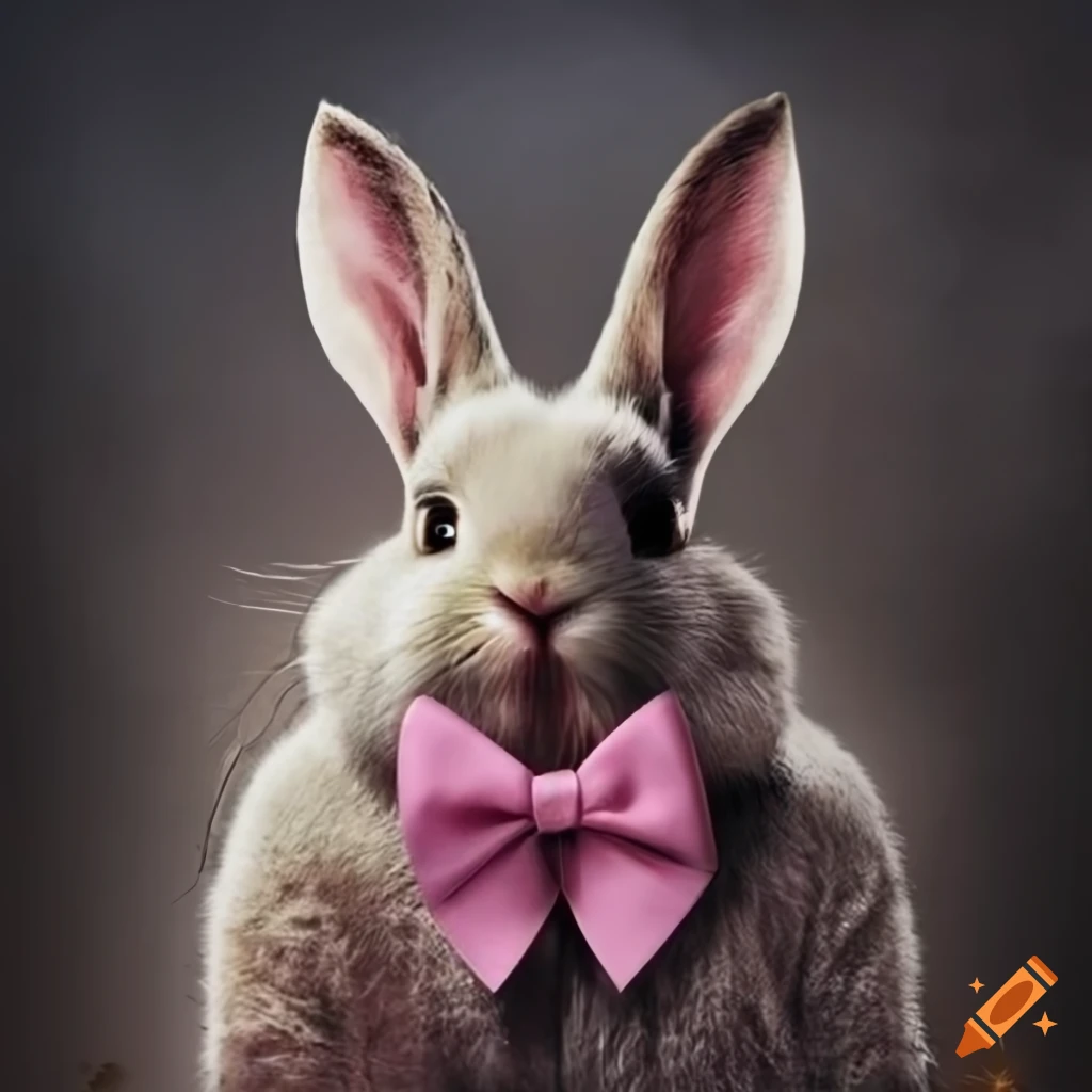 Horror movie poster with a rabbit wearing a pink bow tie for the movie ...