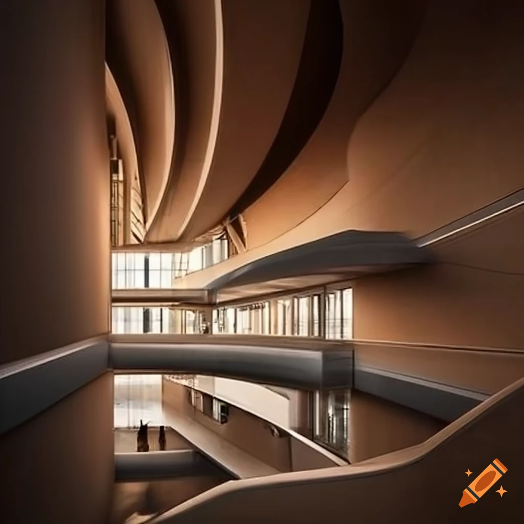 Innovative modern hospital design using natural materials on Craiyon