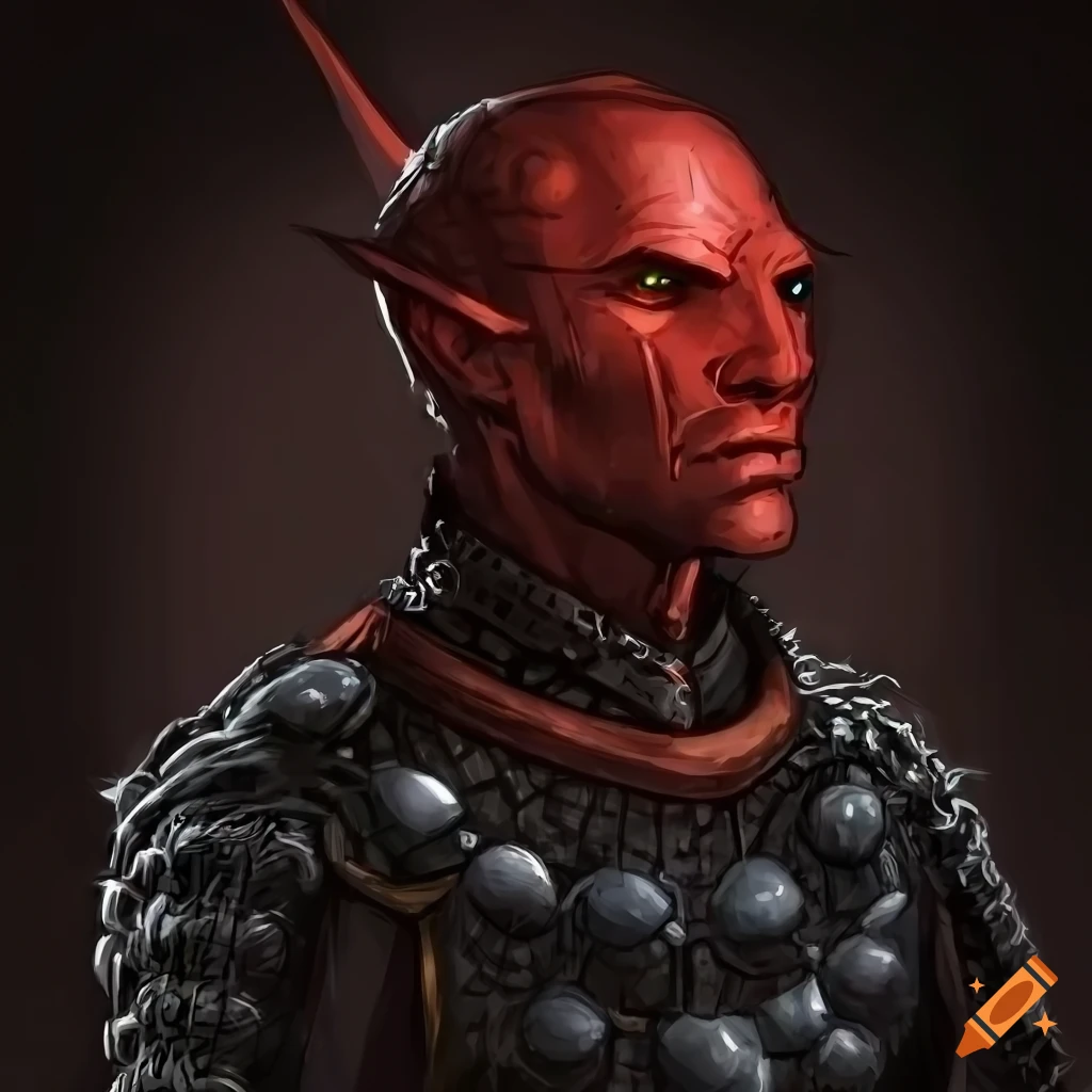 Caring male DnD hobgoblin in detailed comic book style on Craiyon