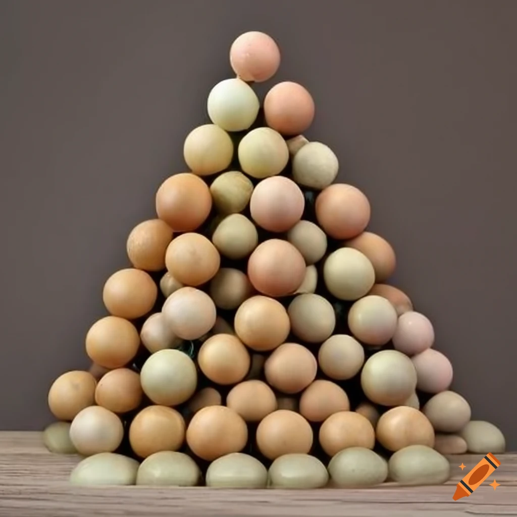 Balls pyramid on Craiyon