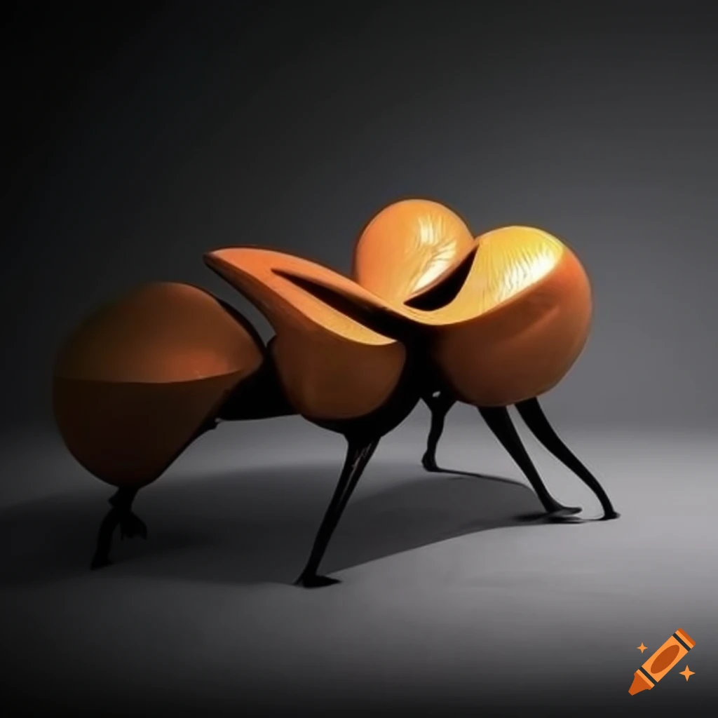 Insect-style biomorphic and futuristic sculpture on Craiyon