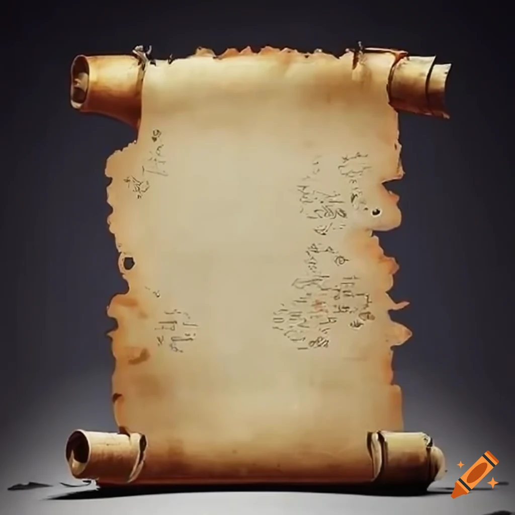 Historical scroll resembling ancient technology on Craiyon