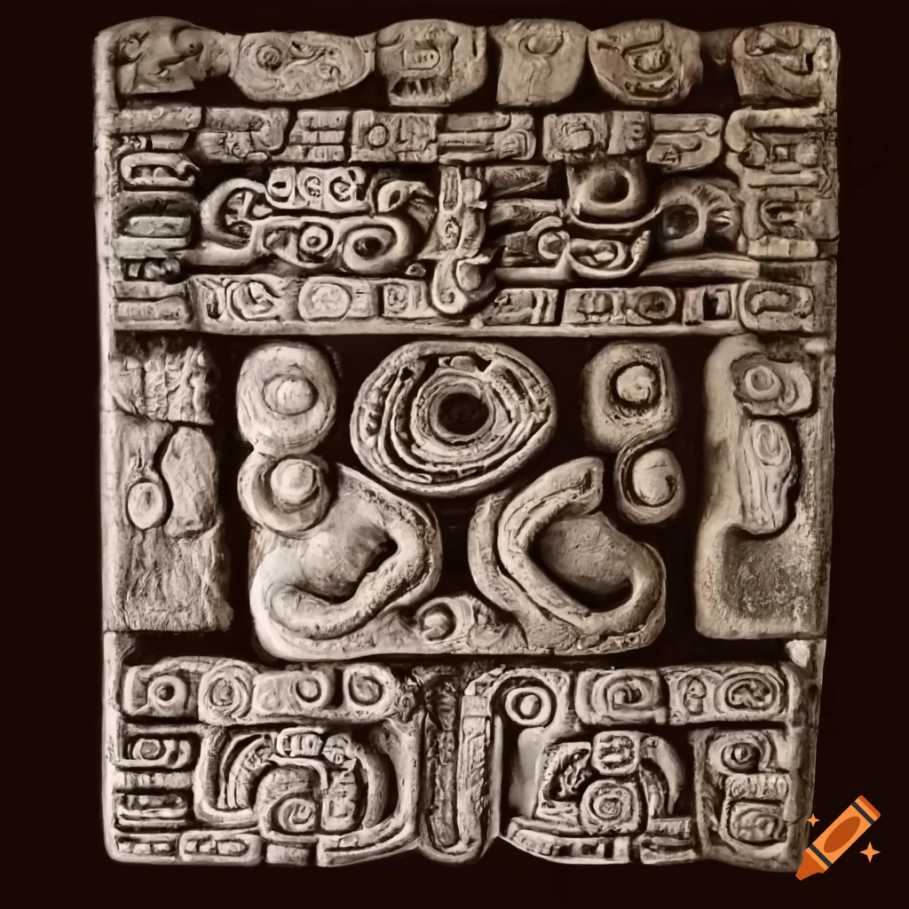 Mayan rectangular glyph for cthulhu on Craiyon