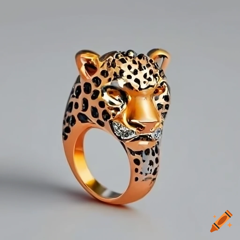 Leopard diamond ring on Craiyon
