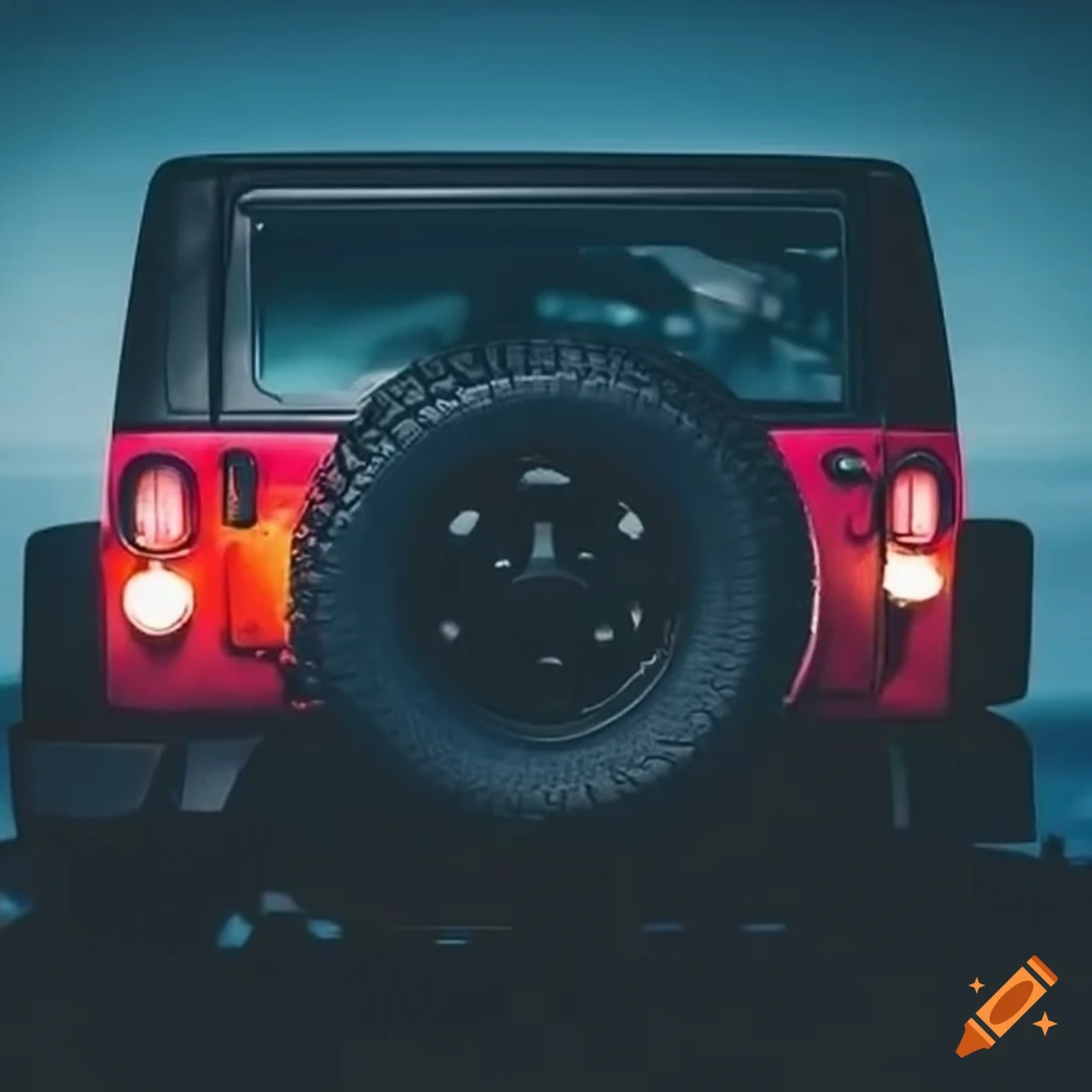 Back window of a jeep wrangler on Craiyon