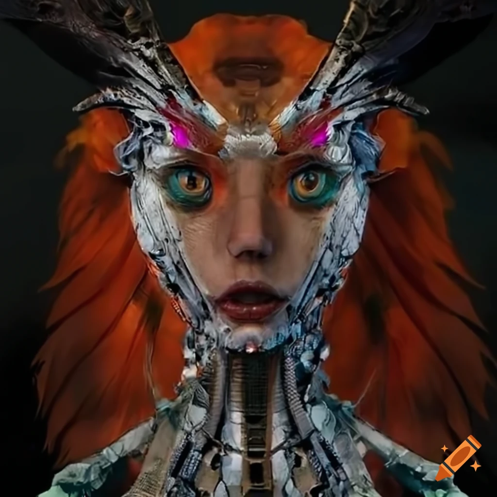 Detailed and sharp closeup of a front-facing full body portrait view on ...