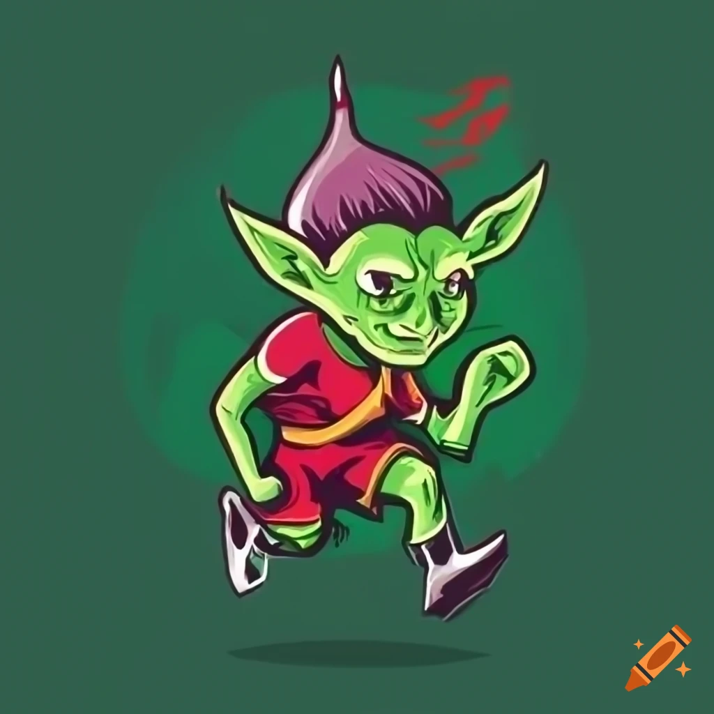 Goblin running logo for running club on Craiyon