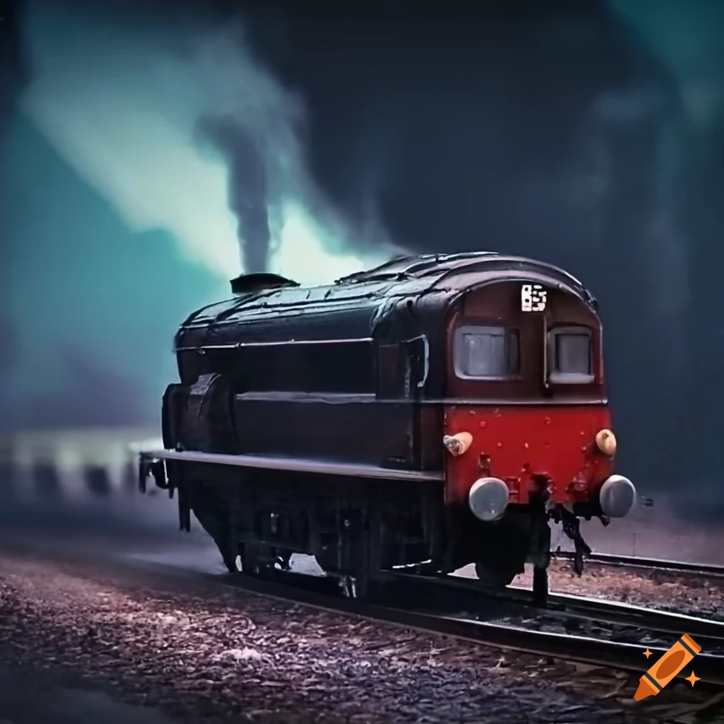 Class 124 DMU with a BR Standard Class 7 at the rear on Craiyon