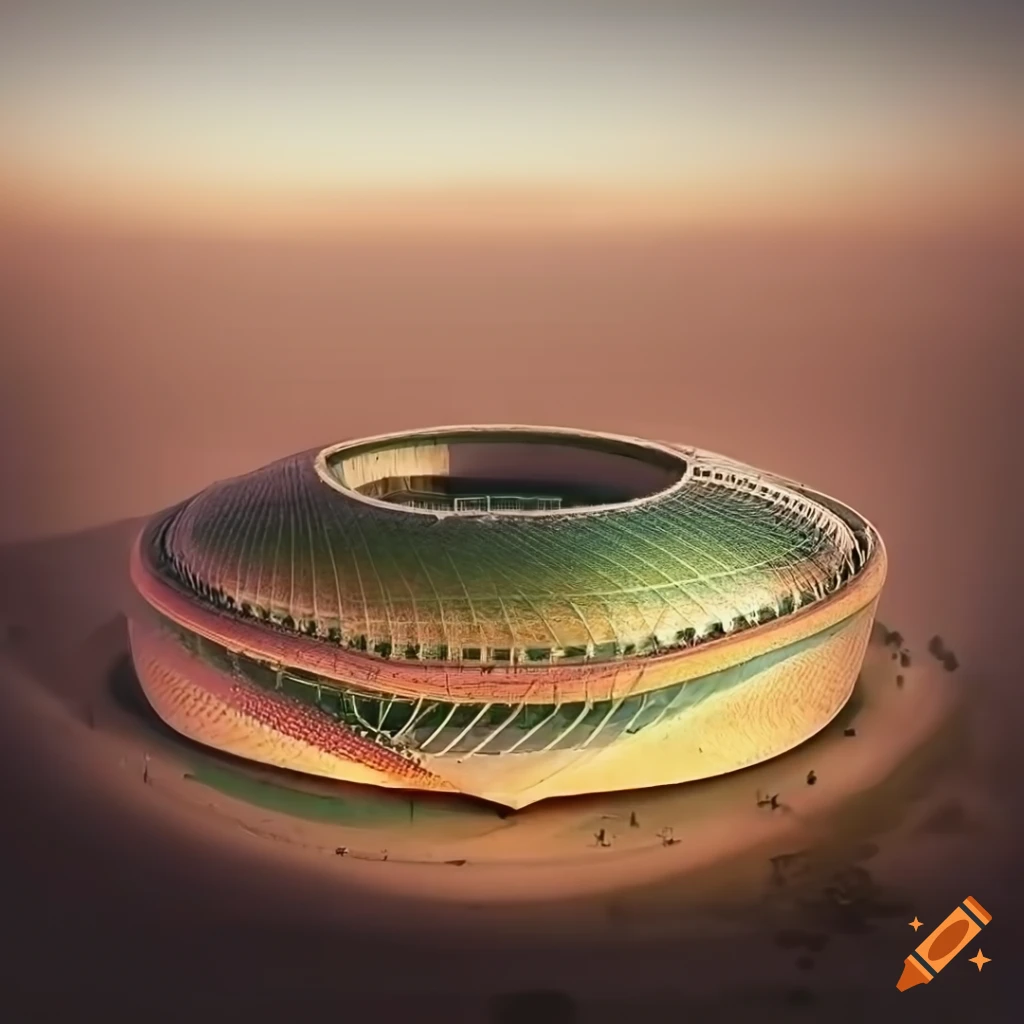 Modern sustainable stadium with ancient Sumerian architecture in Iraq ...