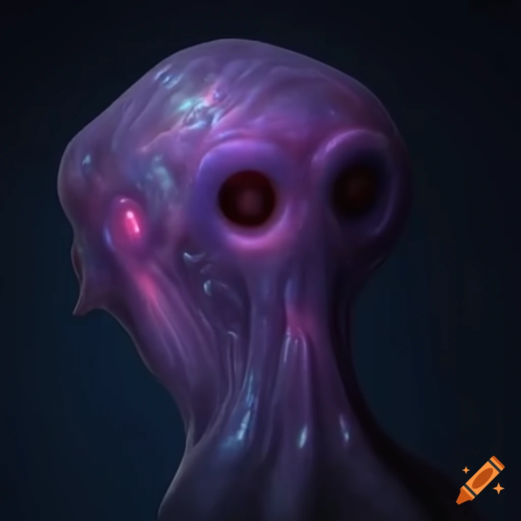 Translucent blob monster with ominous aura for sci-fi horror shots on ...