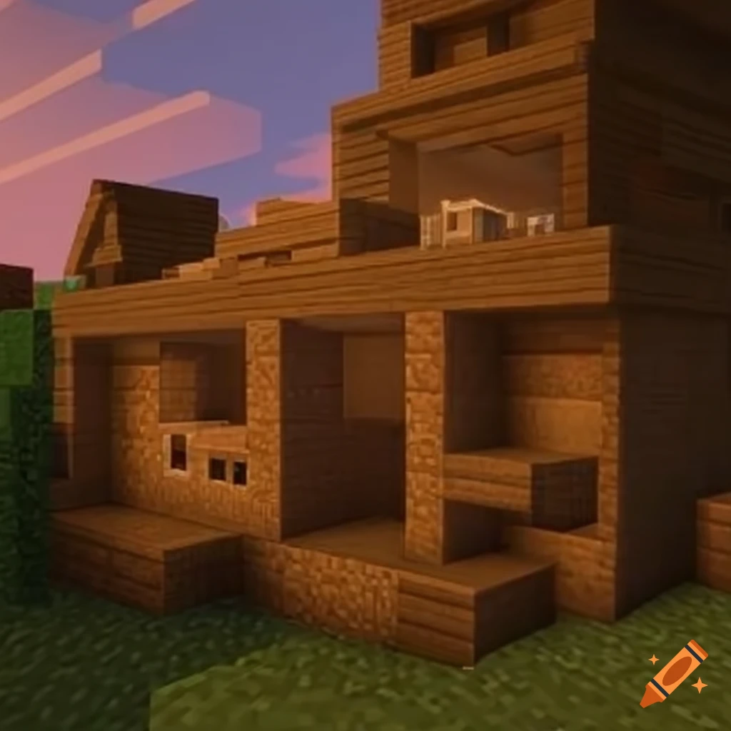 Minecraft-style dirt house on Craiyon
