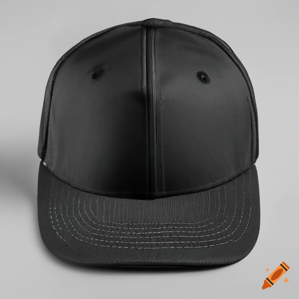 Black baseball hat on Craiyon