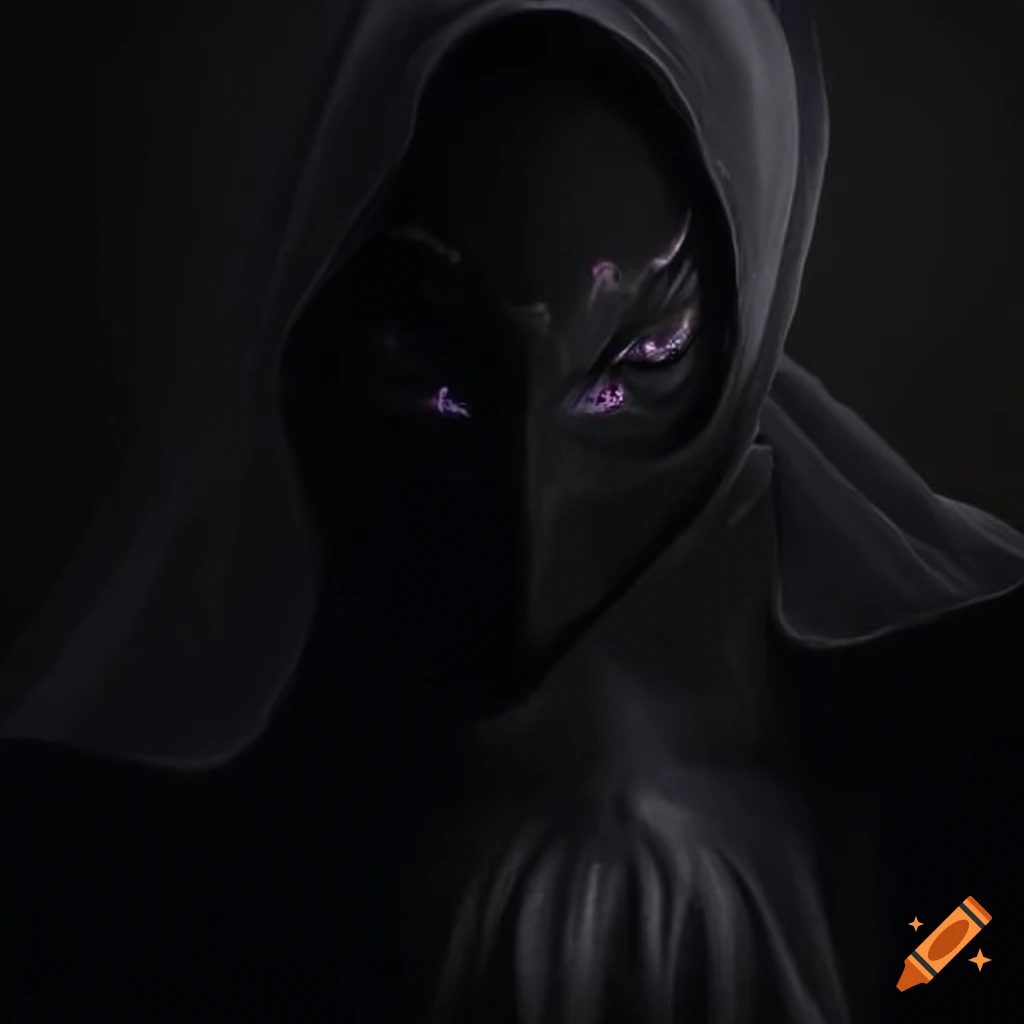 Mysterious god-like entity with multiple arms and dark cloak on Craiyon