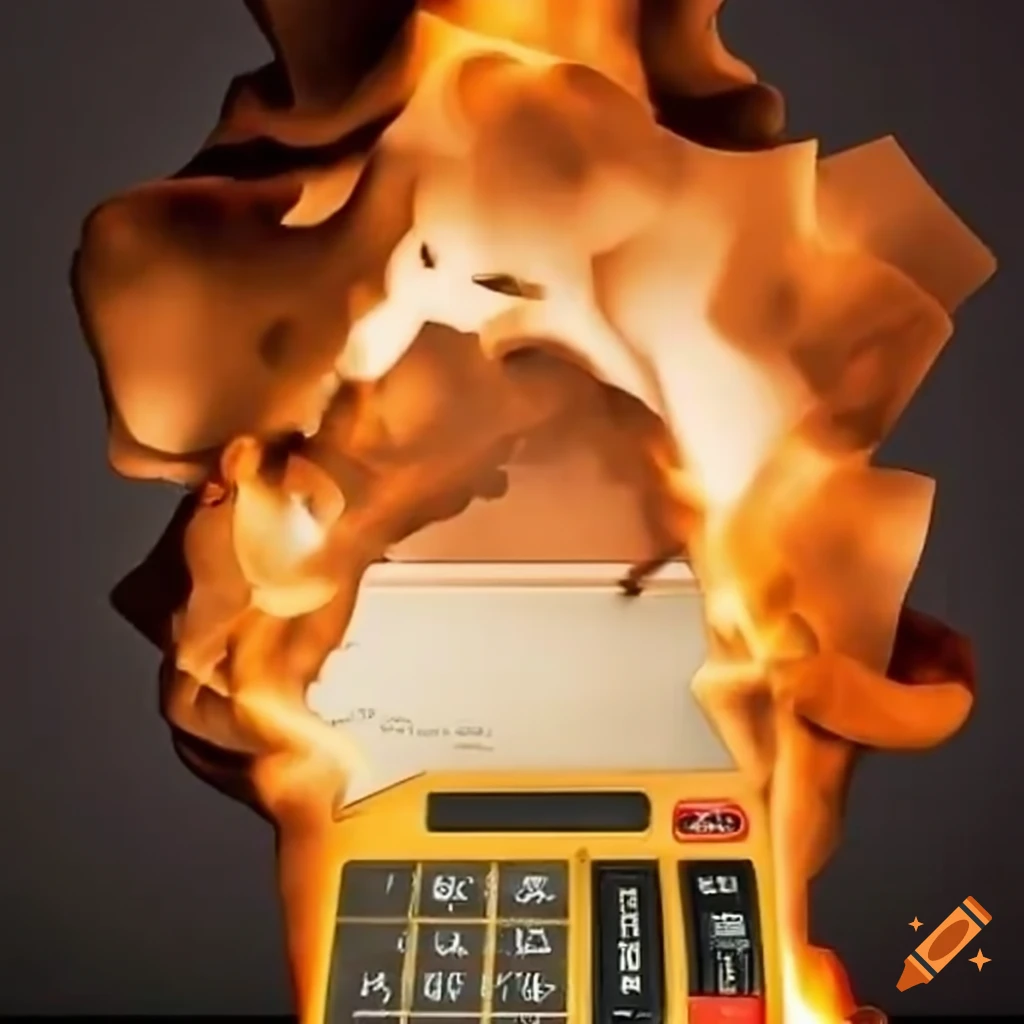 Detailed exploding calculator on Craiyon