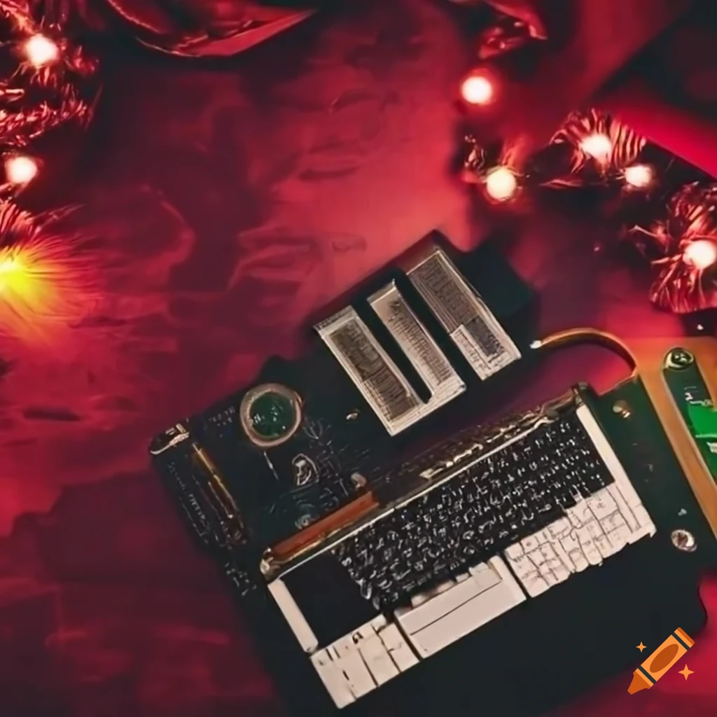 Happy new year computer's card on Craiyon