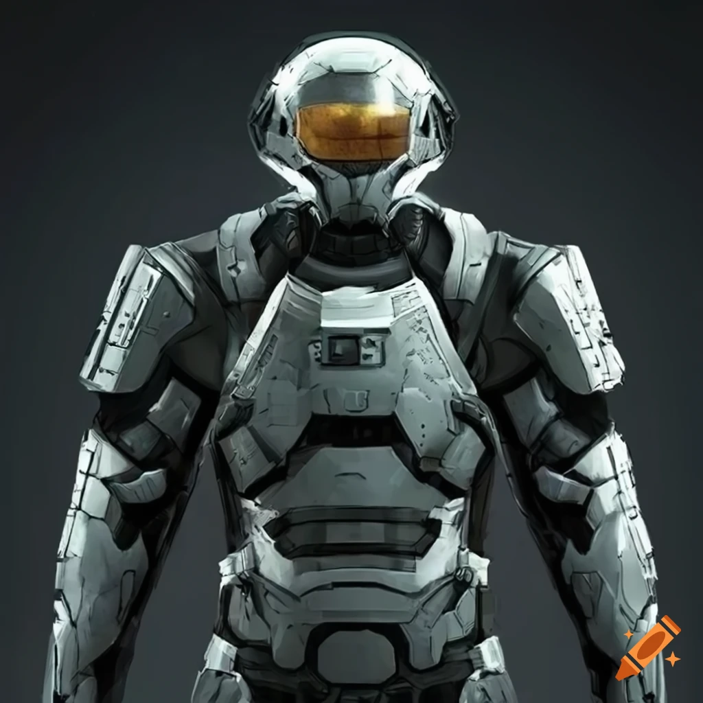 Futuristic battle armor with hazardous environment protection on Craiyon