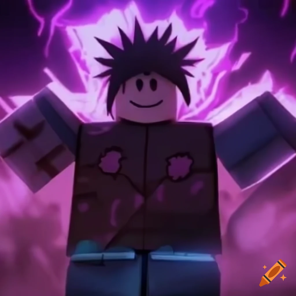 Roblox animated thumbnail of fast-paced anime fighting on Craiyon