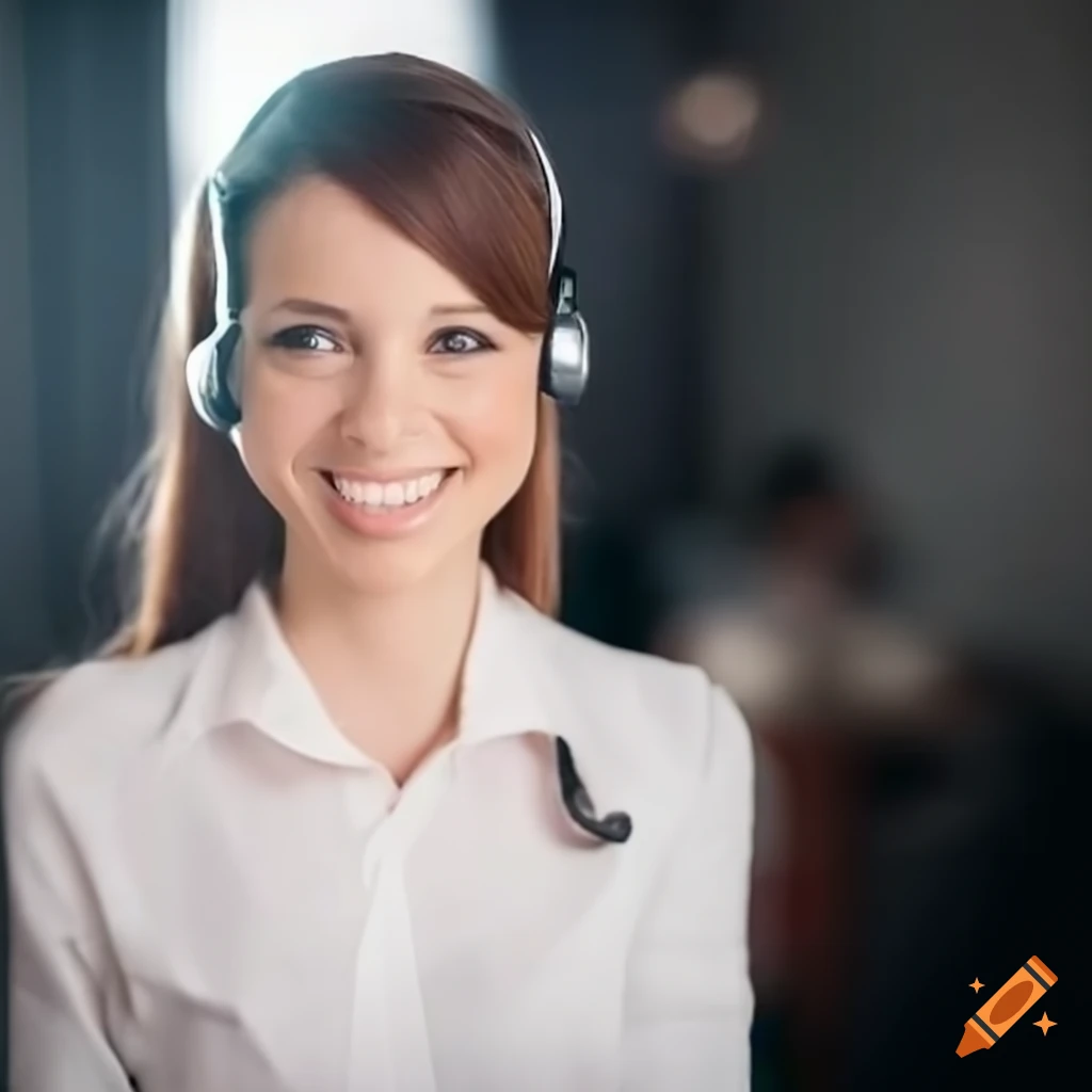 Female customer service employee on Craiyon