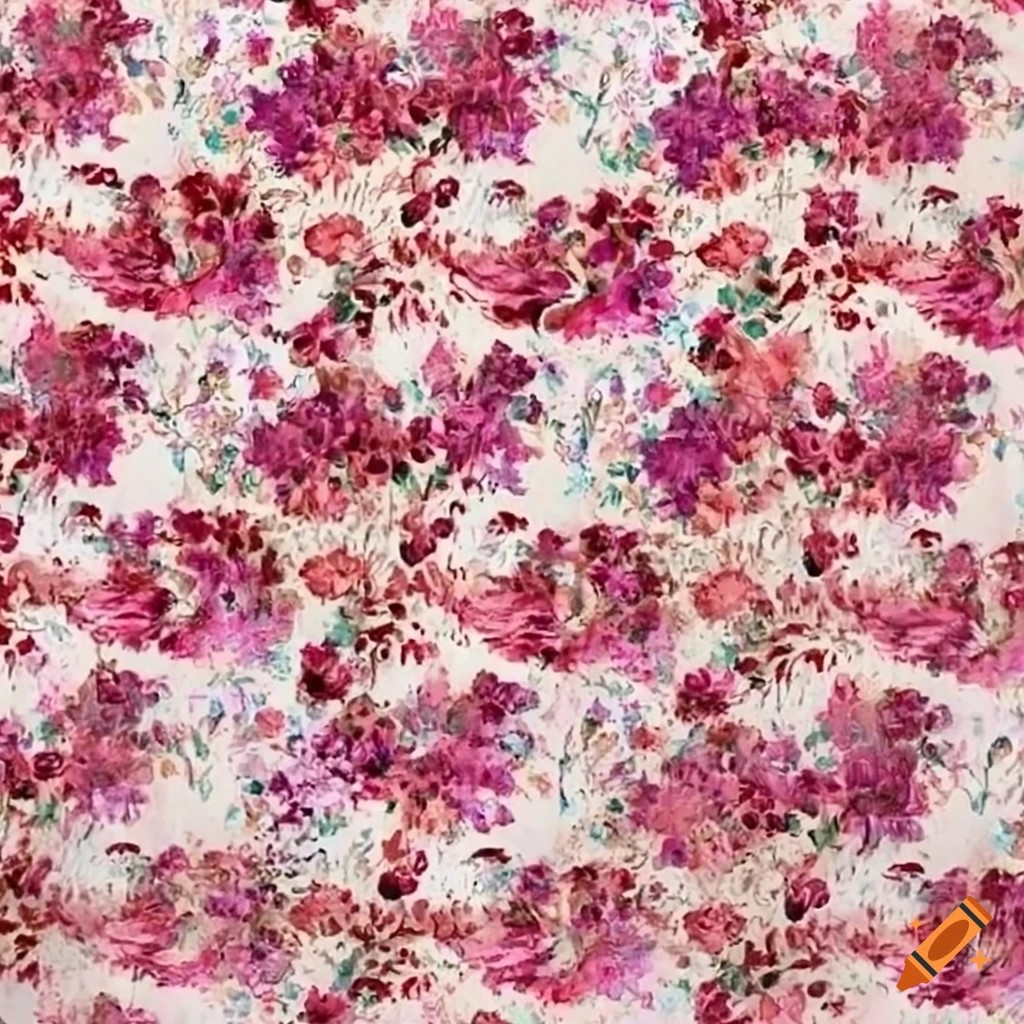 Feminine floral print texture on Craiyon