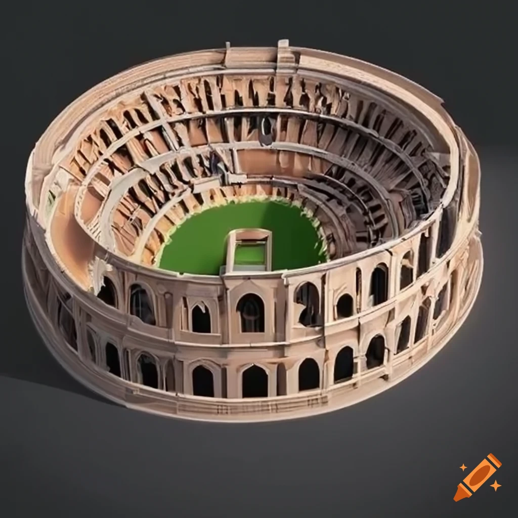 3d model of colosseum on Craiyon