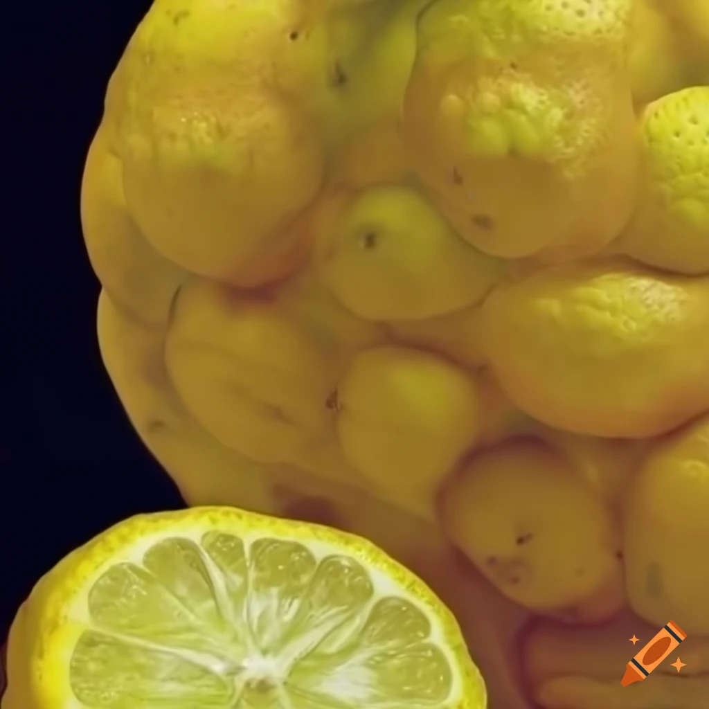 Mutant omega mart lemon fruit tree monster on Craiyon