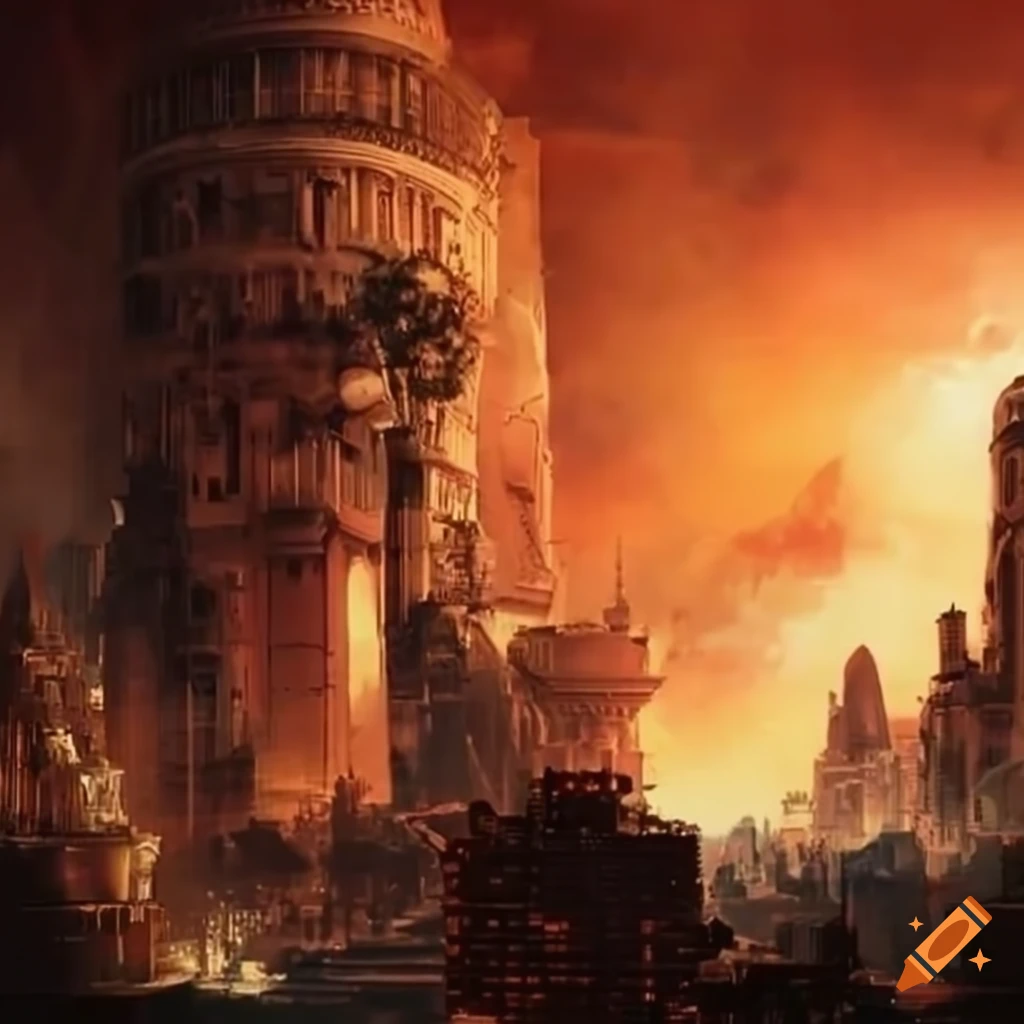 Conceptual futuristic cityscape representing the world in 2060 on Craiyon