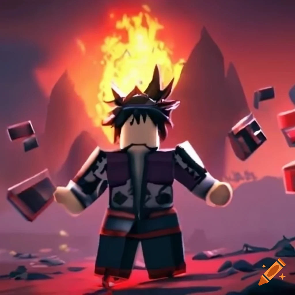 Roblox anime character with loot on Craiyon