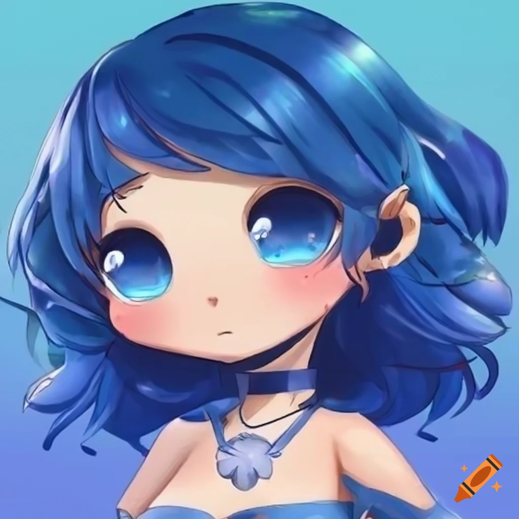 Blueberry chibi character illustration on Craiyon