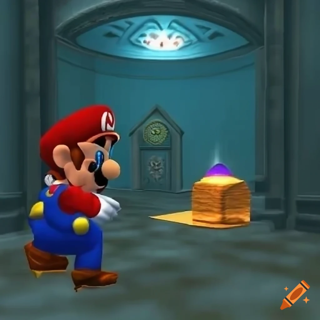 Super mario 64 castle room on Craiyon