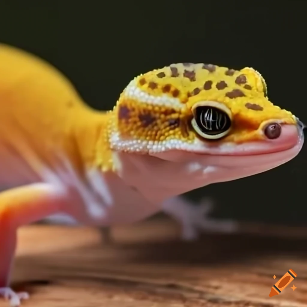 Mango the leopard gecko refusing to eat a mealworm on Craiyon