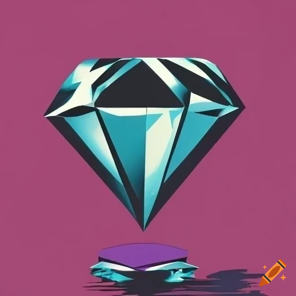 Pop art movie poster depicting an elegant diamond robbery on Craiyon