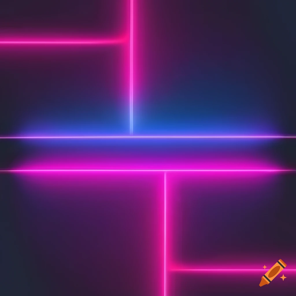 Futuristic neon rectangle with rounded corners wallpaper on Craiyon