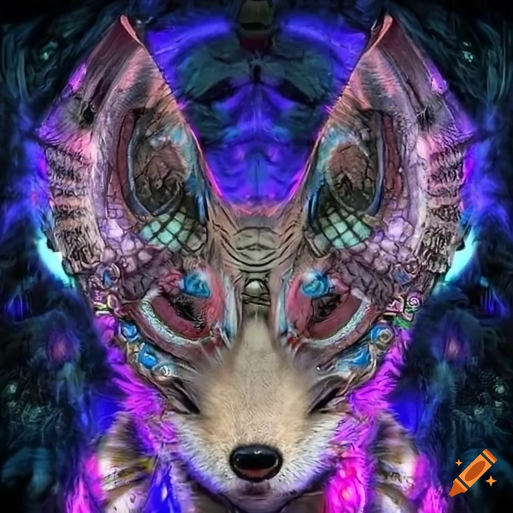 Cyborg fox artwork with extreme hyper-realistic details on Craiyon