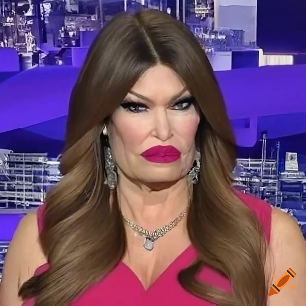 Serious portrait of Kimberly Guilfoyle with distinctive features and ...