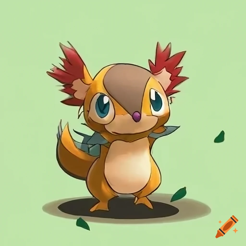 A plant pokemon squirrel on Craiyon