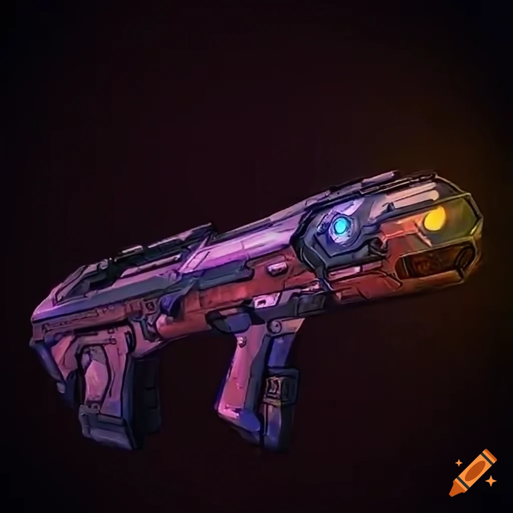 Bulky plasma rifle on Craiyon