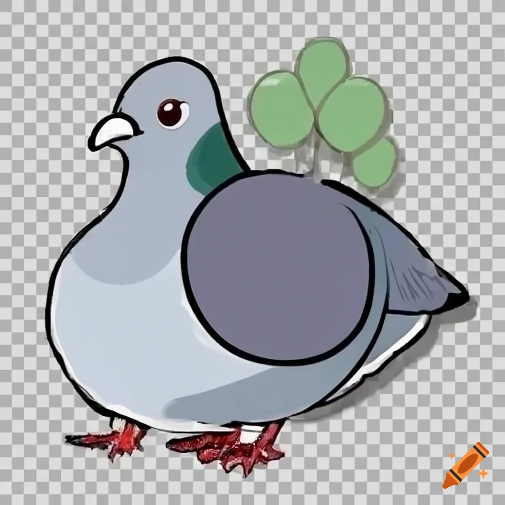 Simple cute common wood pigeon on Craiyon