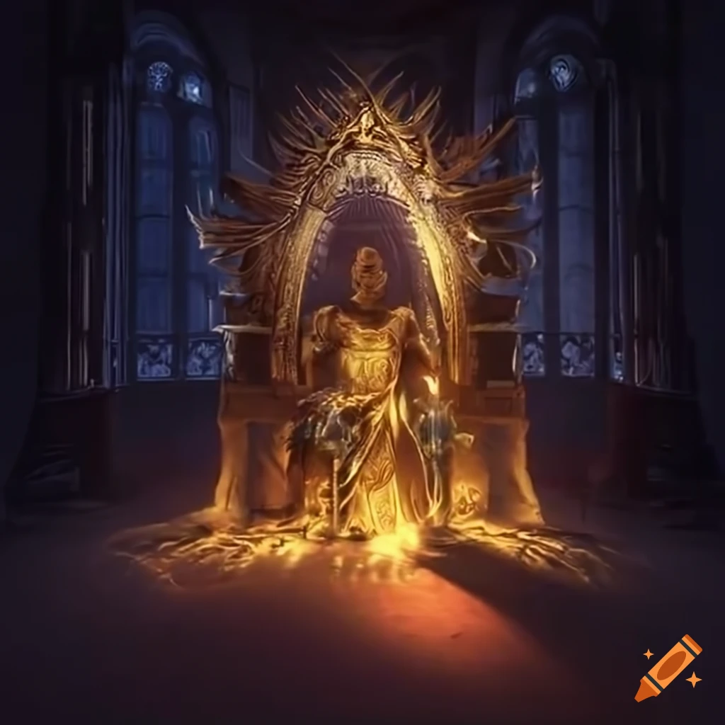 The Crowned Dragon towering over a city with cryptocurrency ...