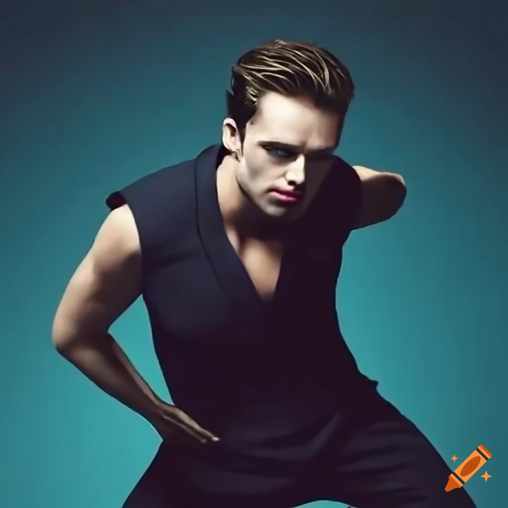 Sebastian stan dancing on Craiyon