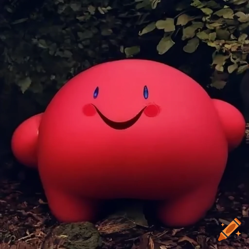 Close-up of kirby's big red feet on Craiyon